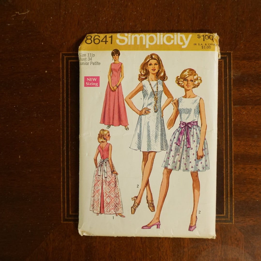 Vintage Simplicity 8641, Size 11 Junior Petite, Uncut, All Pieces - Etsy