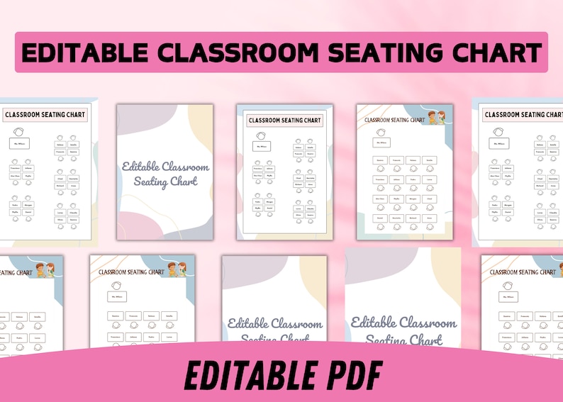 Editable Classroom Seating Chart, Printable PDF, Customizable Teacher ...