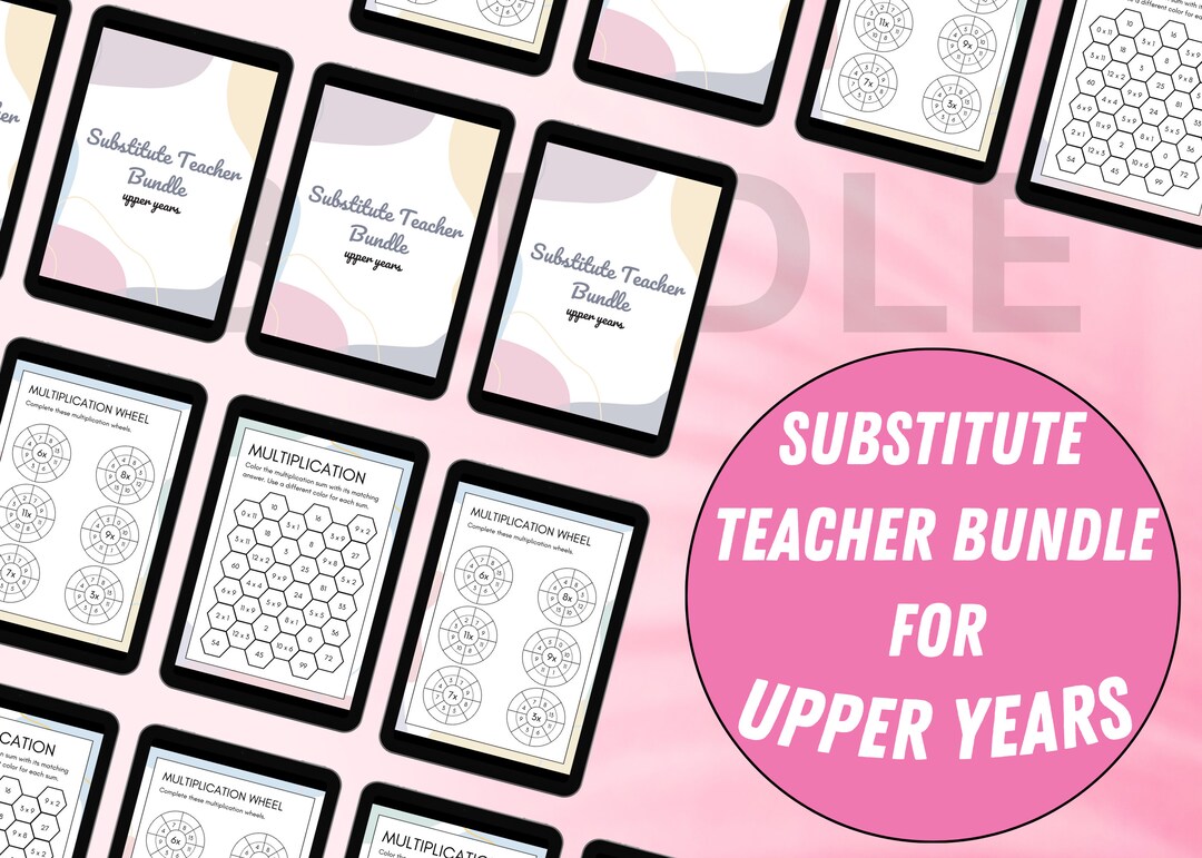 Substitute Teacher Bundle for Upper Years, Educational Planner ...