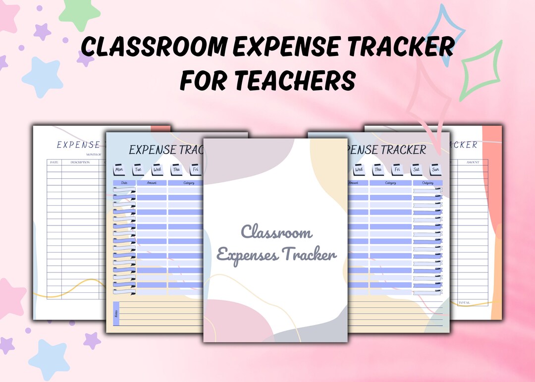 Classroom Expense Tracker, Printable PDF, Teacher Budget Tool, Spending ...