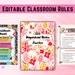 Editable Classroom Rules, Canva Editable Digital Product, Editable ...