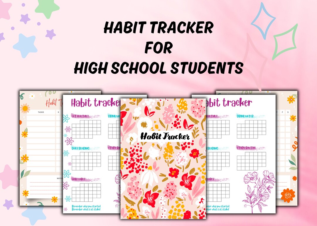 Student Habit Tracker: High School Planner (printable PDF) - Etsy