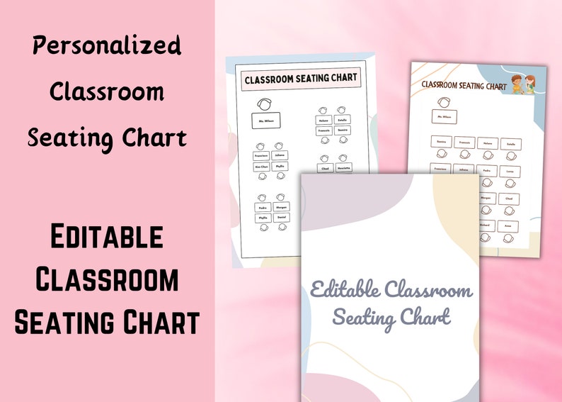 Editable Classroom Seating Chart, Printable PDF, Customizable Teacher ...