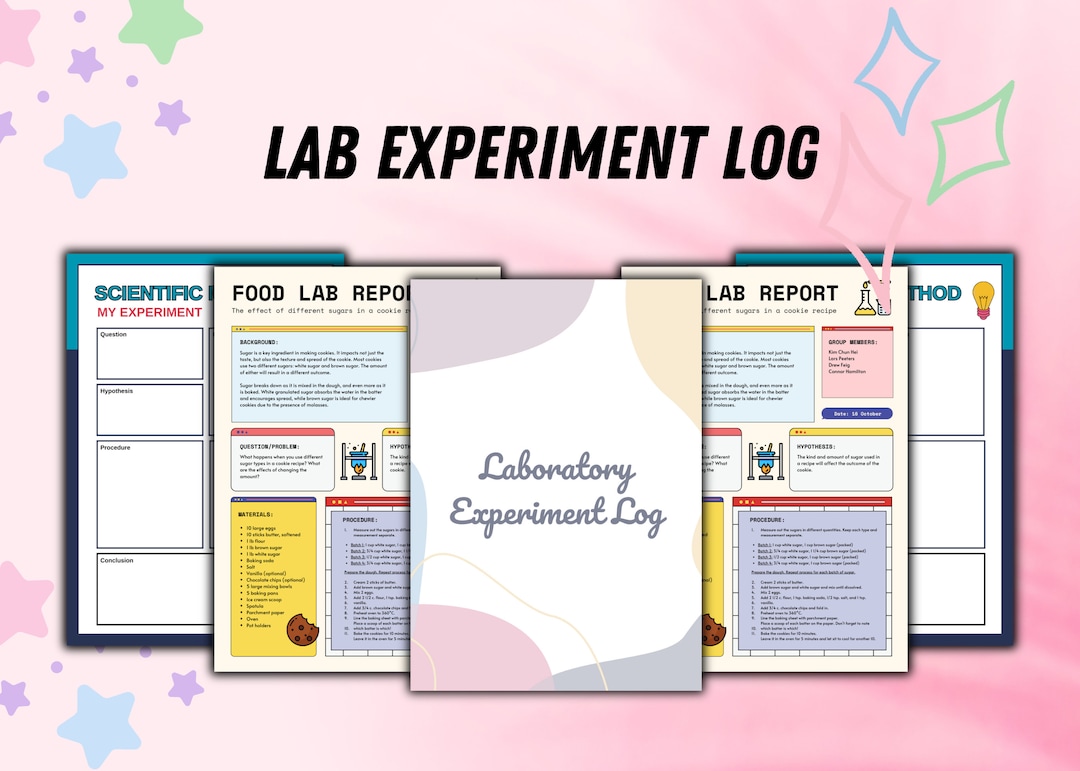 Lab Experiment Log, Science Teacher Resource, Science Lab Record ...