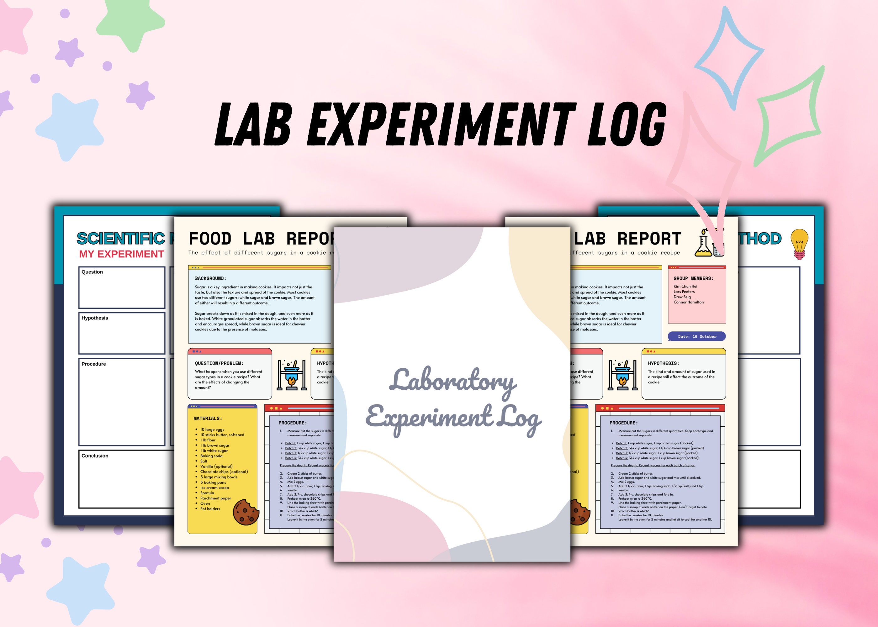 Lab Experiment Log, Science Teacher Resource, Science Lab Record ...