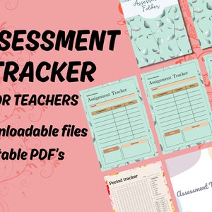 Assessment Tracker, Printable PDF, Student Progress Monitor, Teacher ...