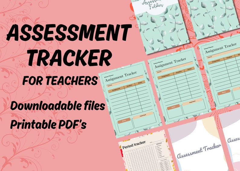 Assessment Tracker, Printable PDF, Student Progress Monitor, Teacher Resources, Classroom ...
