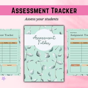 Assessment Tracker, Printable PDF, Student Progress Monitor, Teacher ...
