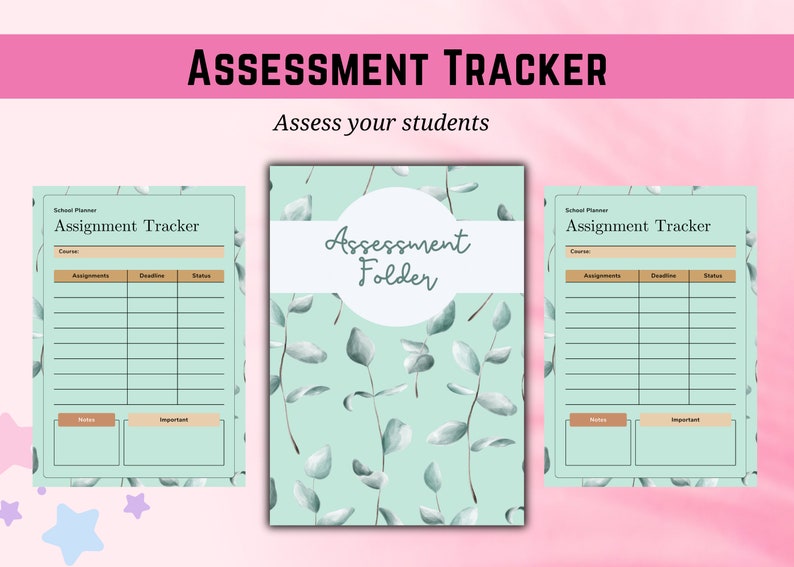 Assessment Tracker, Printable PDF, Student Progress Monitor, Teacher ...