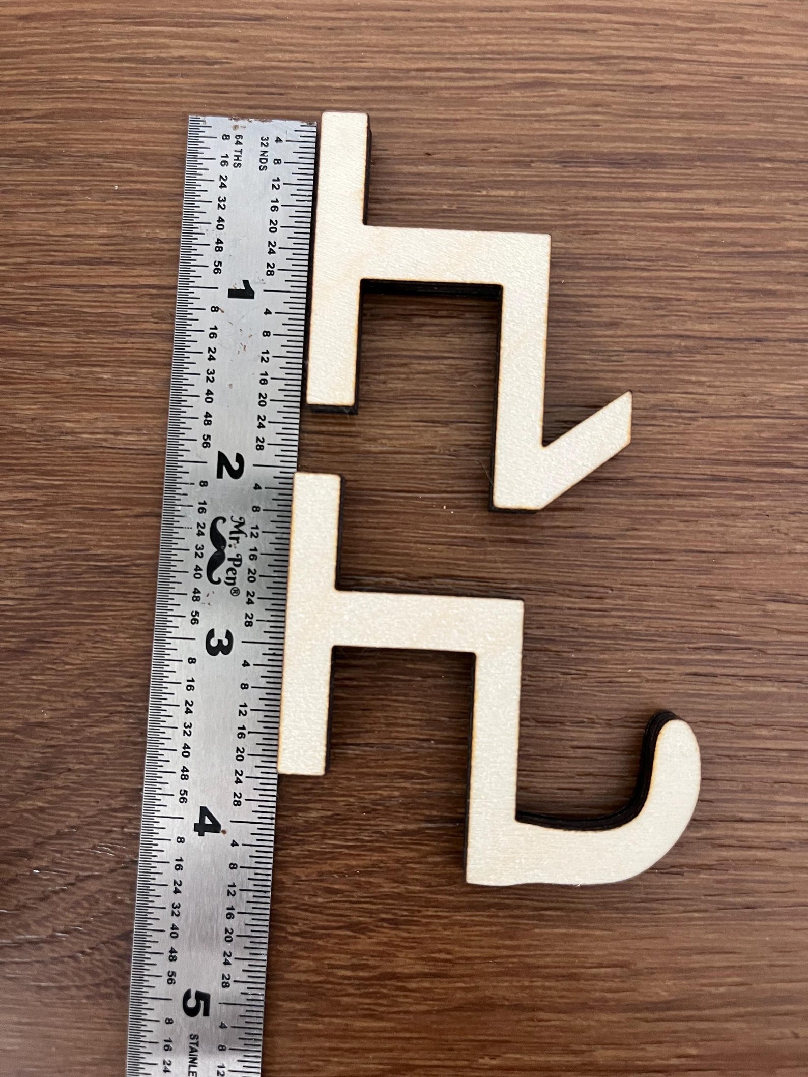 Slat Wall Hooks Laser Cut Wood | J & V Shapes for Mugs and Décor ...