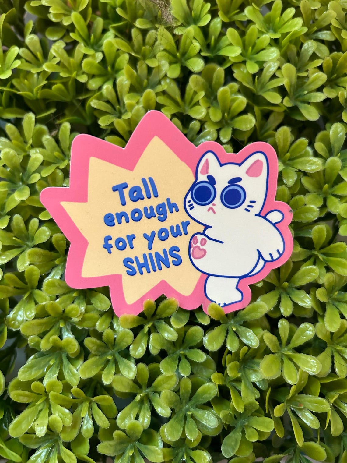 Tall Enough for Your Shins 3 Inch Sticker - Etsy