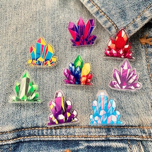 LGBTQ Pride Crystal Acrylic Pins - Etsy