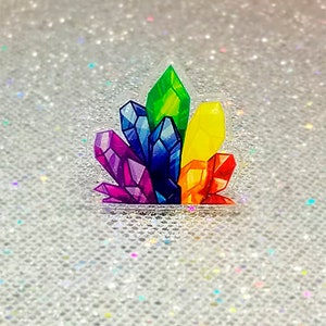 LGBTQ Pride Crystal Acrylic Pins - Etsy