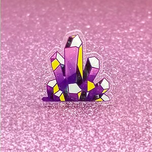 LGBTQ Pride Crystal Acrylic Pins - Etsy