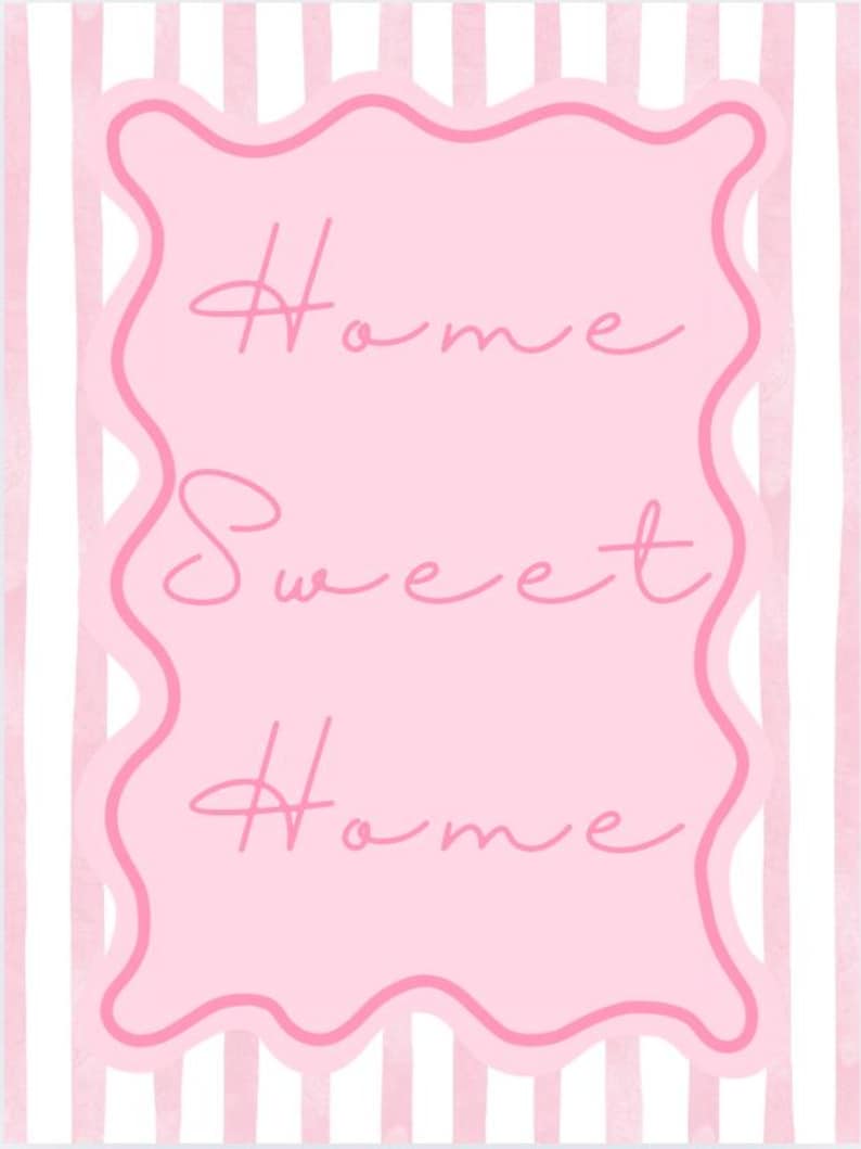 6 Piece Poster/ Pink Poster/ Collage/ Digital Download/ Editable ...