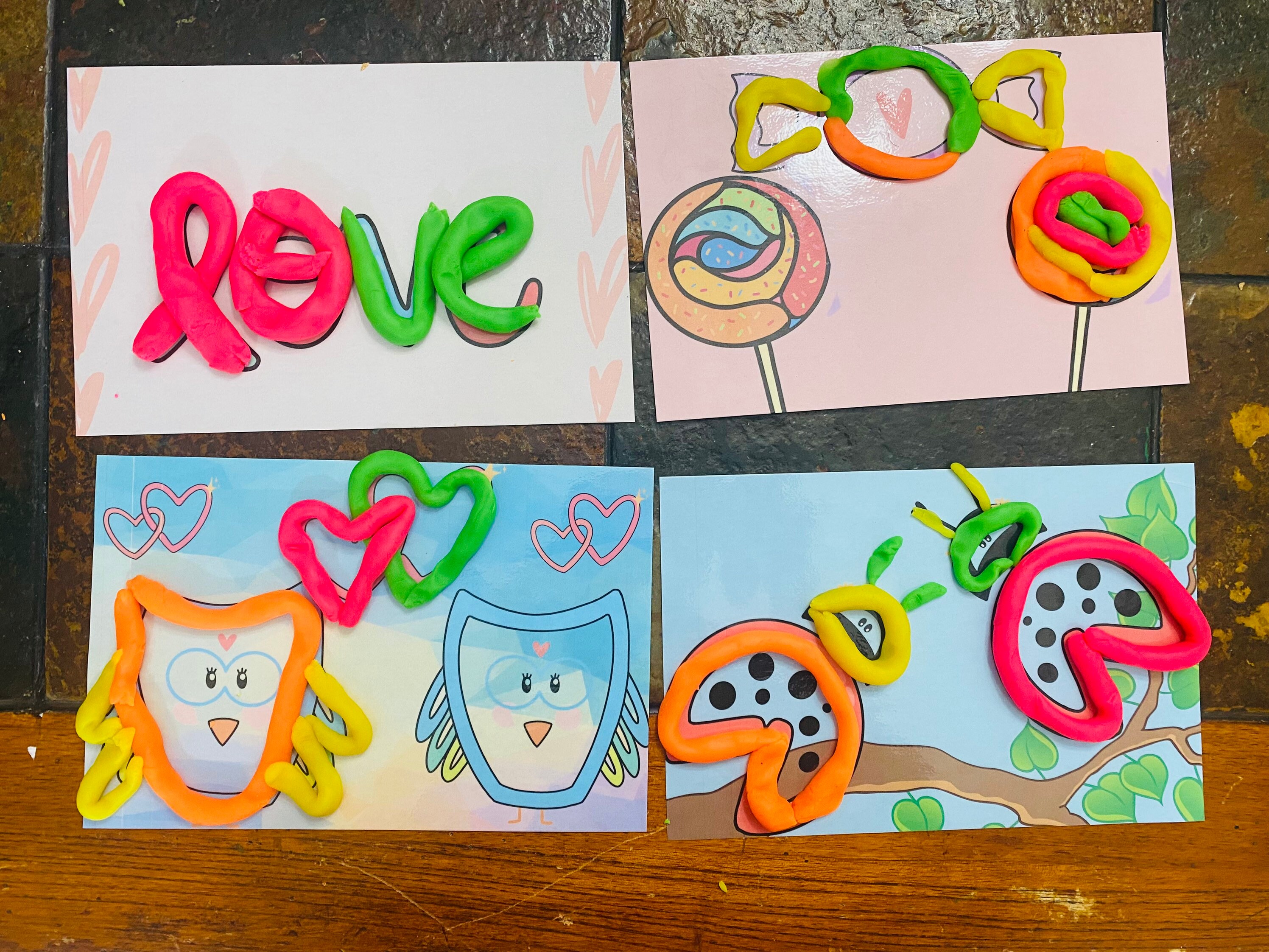 Play-dough Mats Valentine Day Classroom Kids Gifts - Etsy