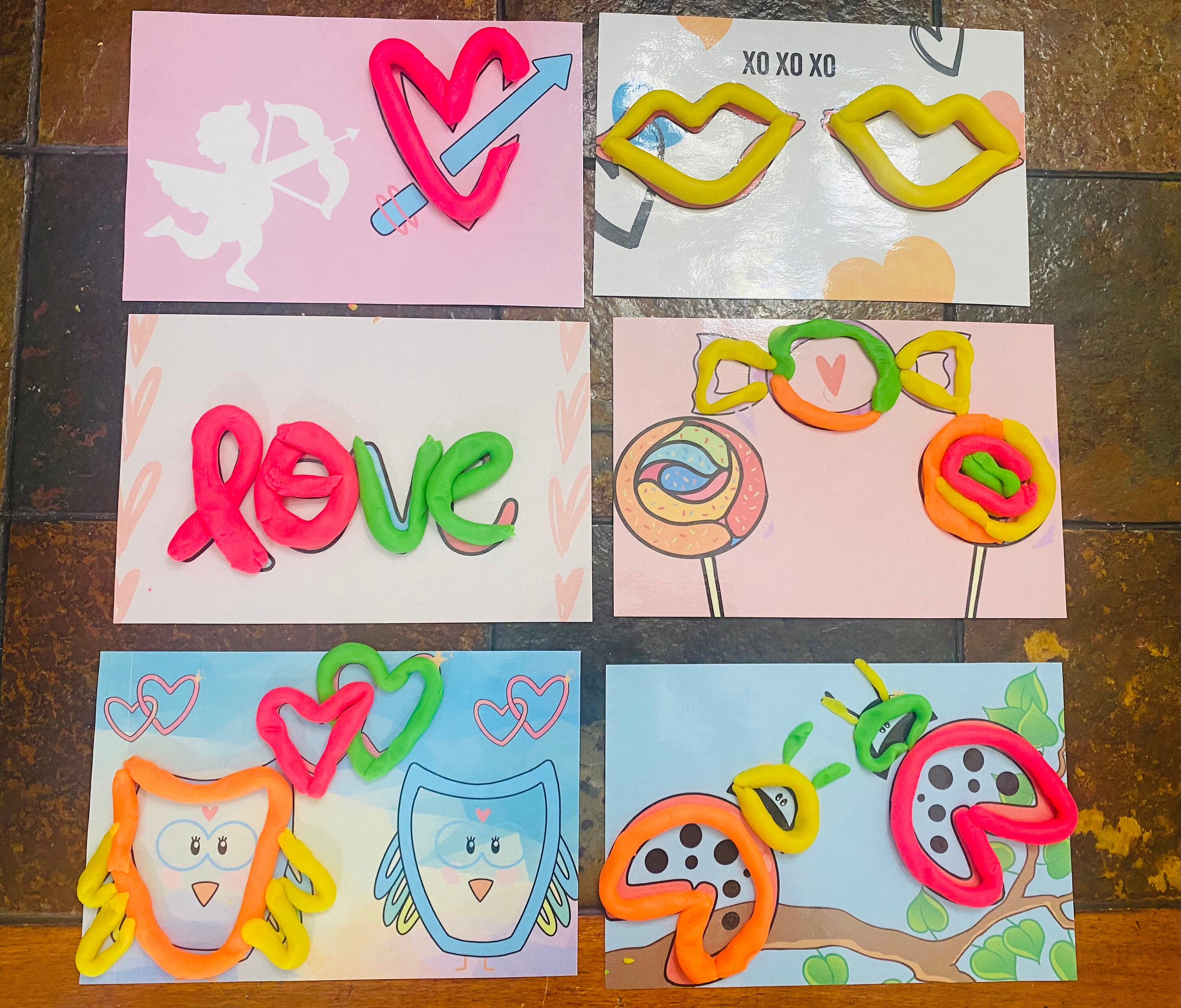 Play-dough Mats Valentine Day Classroom Kids Gifts - Etsy
