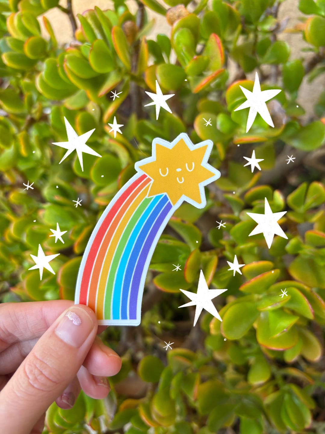Rainbow Shooting Star Sticker | Cute Stickers | Star Sticker | Rainbow ...