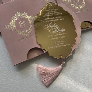 Luxury Gold Acrylic Velvet Suede QR Code | Minimalist Wedding Set ...