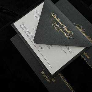 Creative Black Velvet Box | Wedding Invitation With Custom Acrylic ...