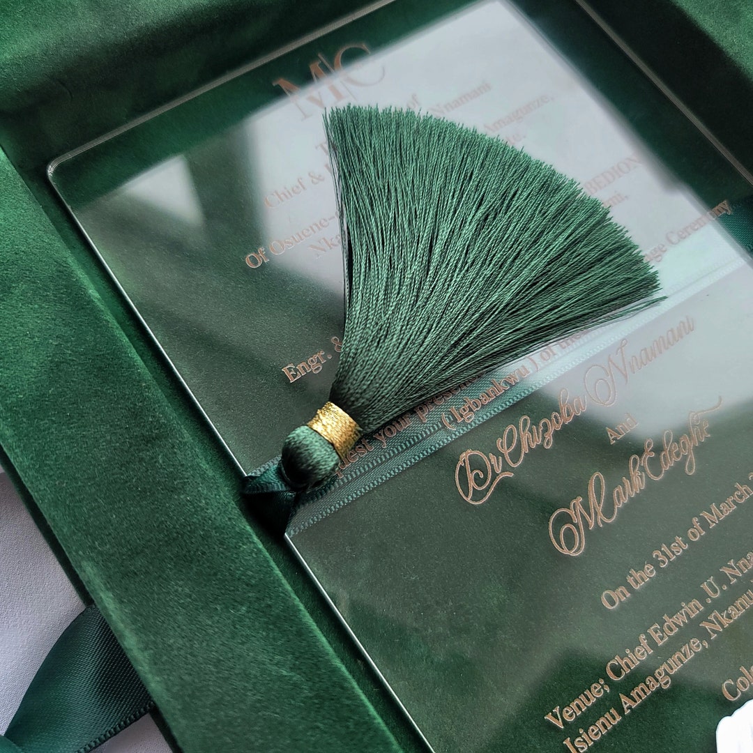 Luxury Wedding Invitation Box - Acrylic Wedding Invitations in Box and ...