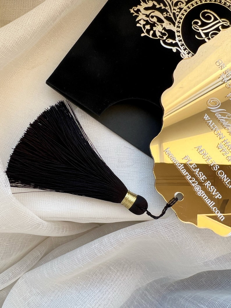 Luxury Black Velvet Envelope and Elegant Acrylic Wedding Invitation ...