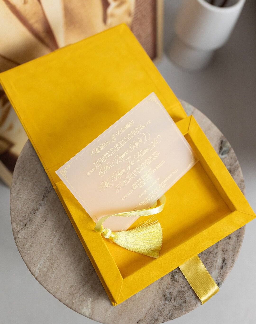 Wedding Invitation Box | Acrylic Wedding Invites | Custom Wedding ...