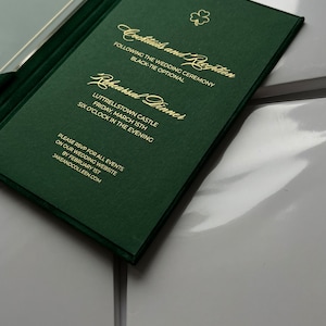 Velvet Pocket Wedding Invitation Suite | Customizable Acrylic Trifold ...