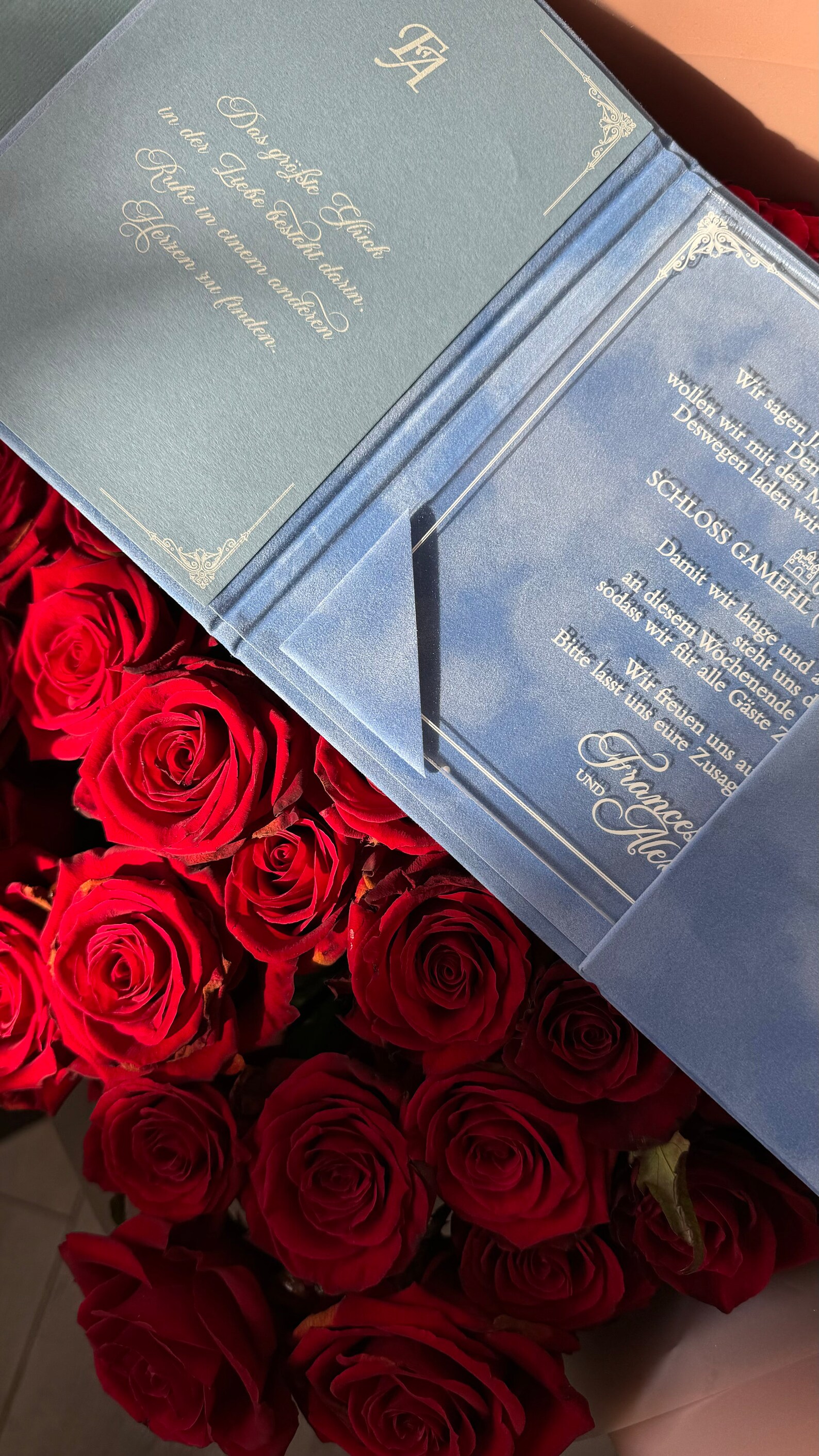 Pocket Wedding Invitation Set | Velvet Wedding Invitation Suede ...