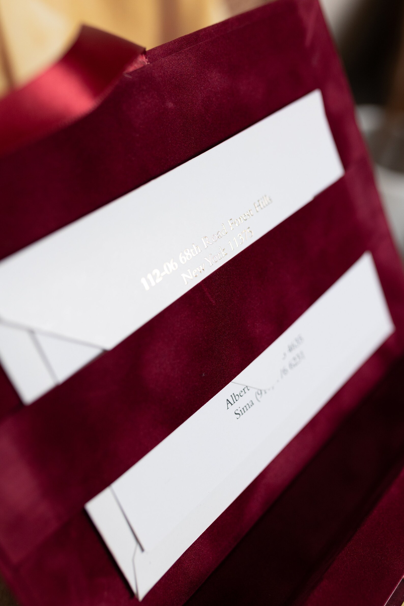 Luxury Red Velvet Wedding Invitation Box Suede | Acrylic Card Invites ...