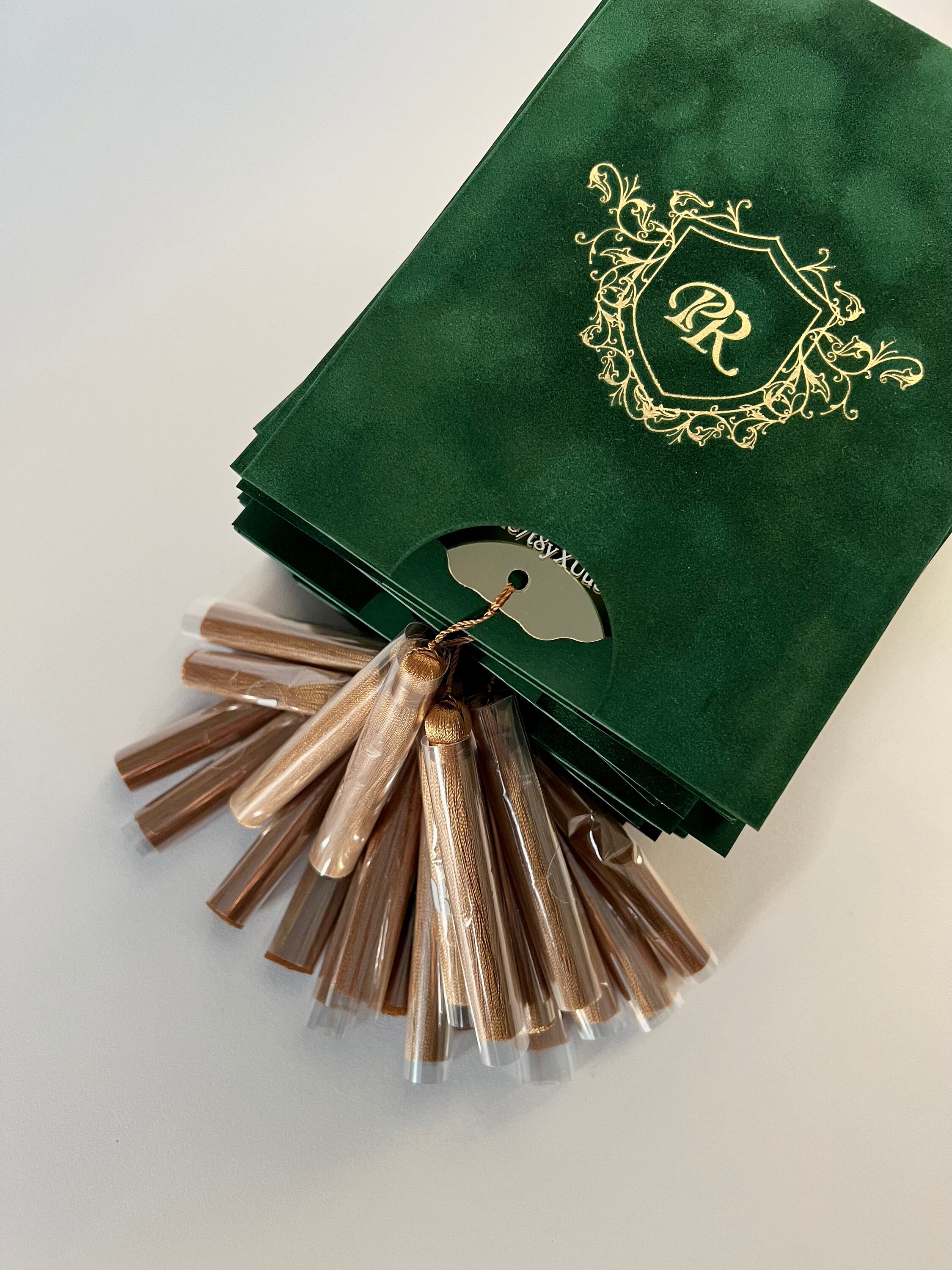 Luxury Green Velvet Envelope and Elegant Mirror Acrylic - Etsy