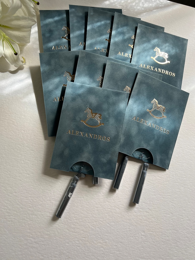 Custom Baptism Invitation Set | Christening Velvet Envelope | Acrylic ...