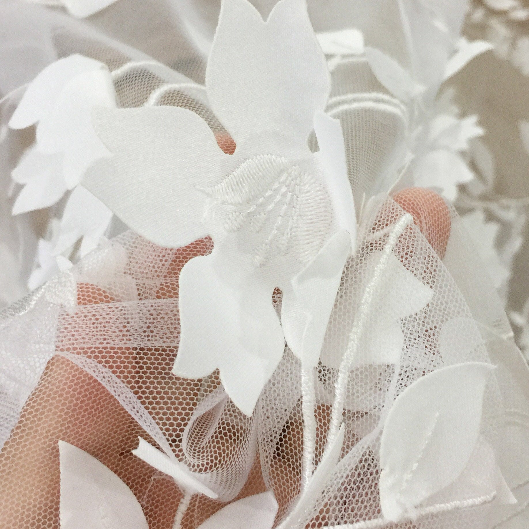 Leaves Vine Lace Mesh Fabric by Yard Lace Fabric Embroidery - Etsy