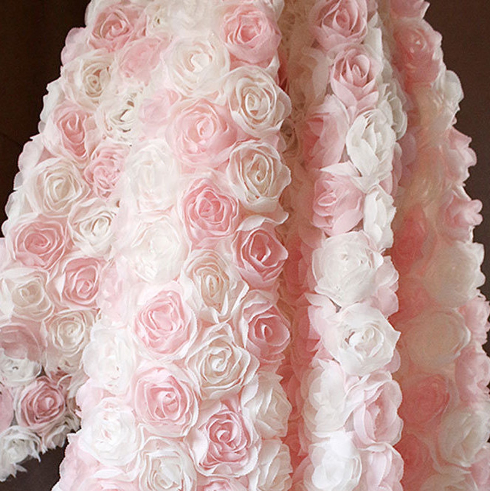 Embossed Rose Lace Fabric by Yard 3D Flower Fabric Lace for - Etsy