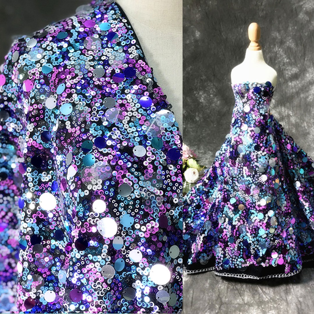 Shimmery Fish Scale Lace by the Yard Sequined Party Costumes Lace ...