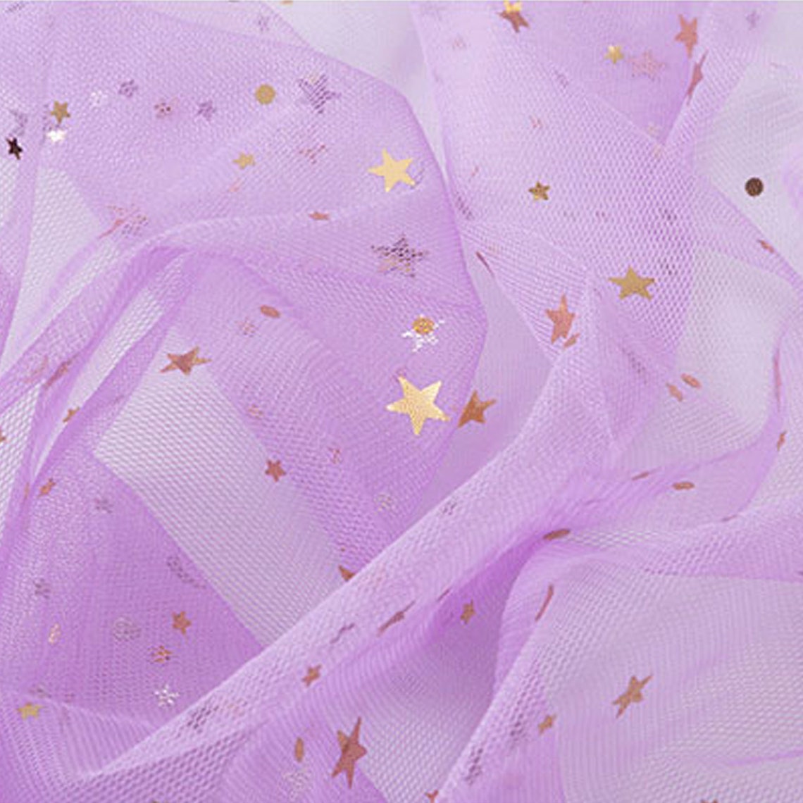 Shine Starry Lace Mesh Glittering Star Lace Fabric for Lyrical | Etsy