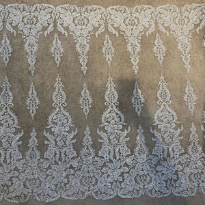 Champagne Lace Fabric by Yard Silver Beaded Lace Tulle Fabric for ...