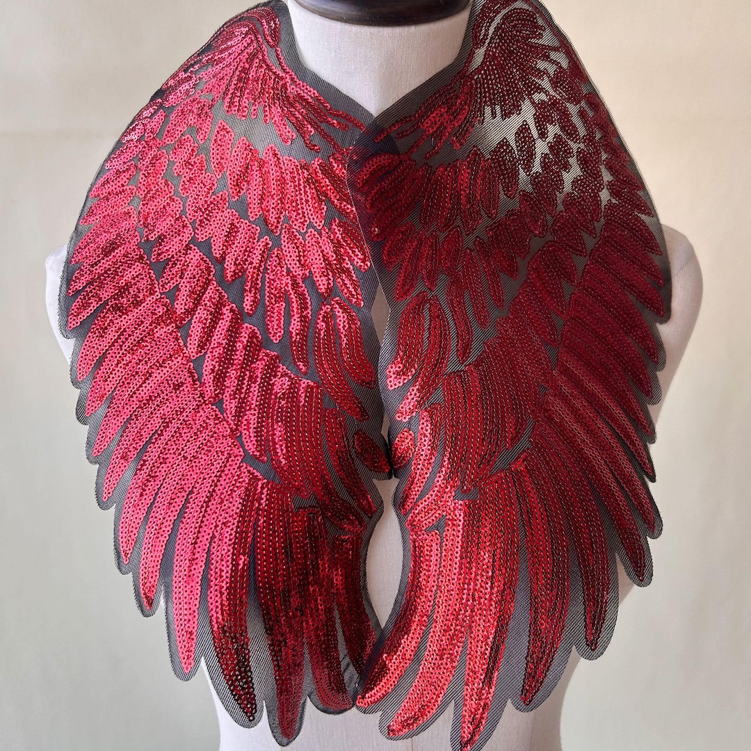 Sparkling Iron on Wings 2 Pairs Devils and Angel Wings Applique for Party Costumes - Etsy