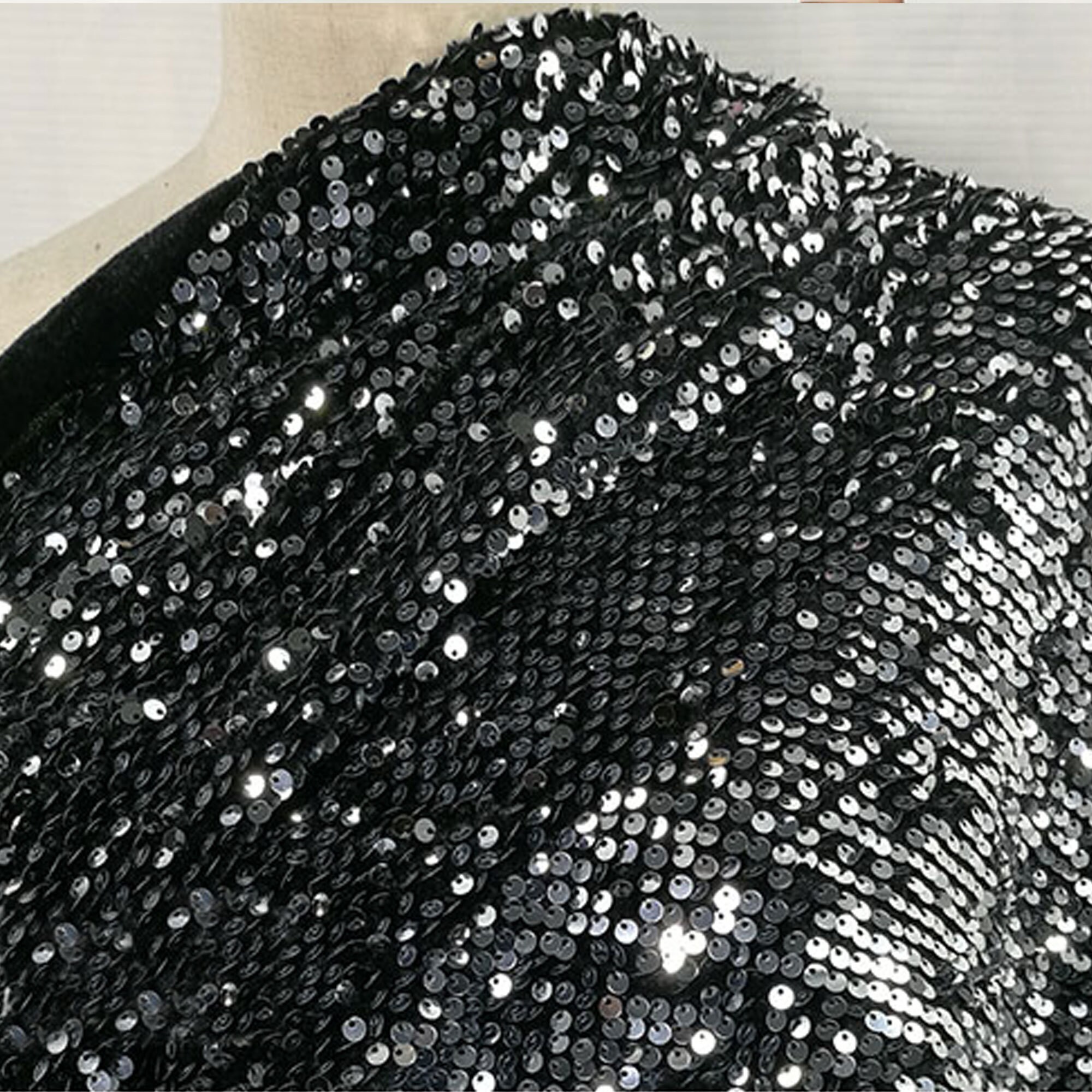 Drape Sequin Fabric Evening Gown Lint Overlay for Party Dress - Etsy