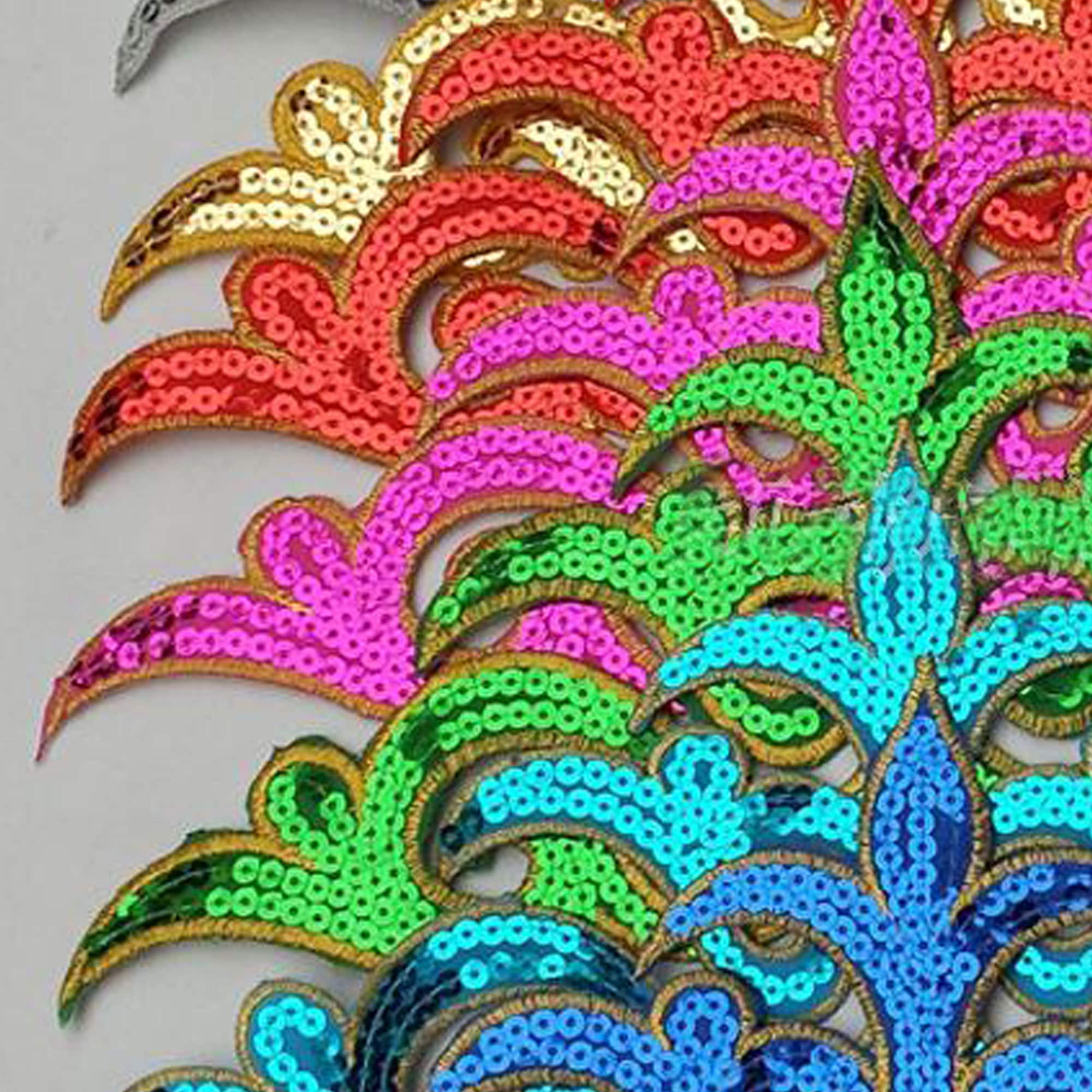 Bling Sequin Applique Dance Costumes Patch Iron on Applique Garment ...