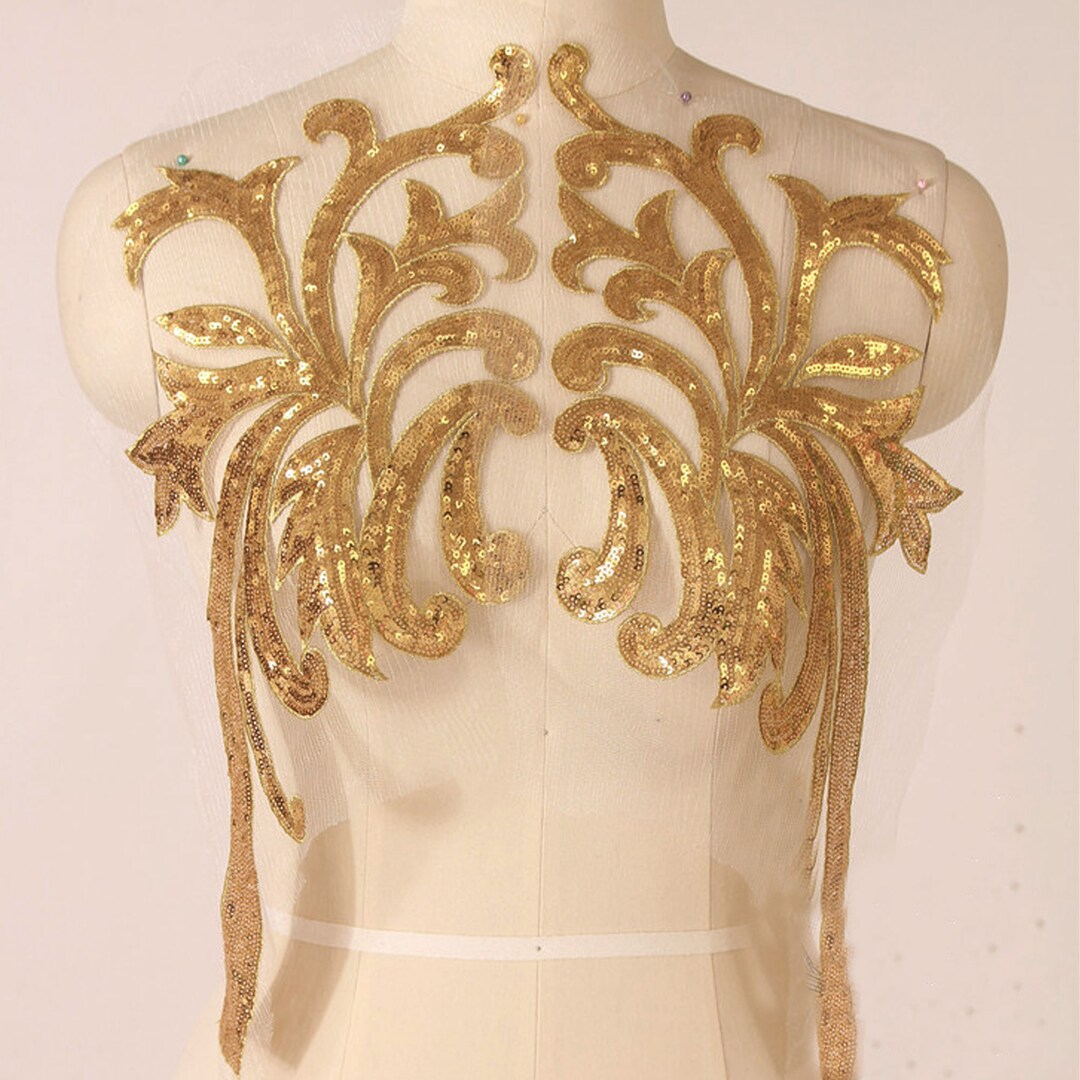 Bling Costumes Applique Shimmer Sequins Lace Applique Party Accessories ...