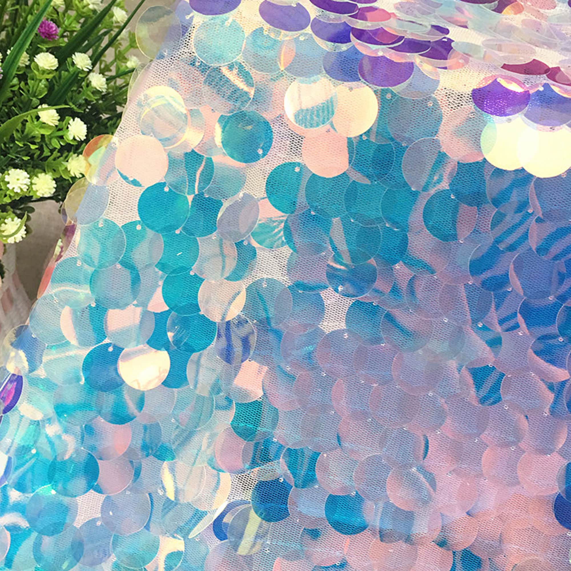 Party Cotumes Lace Fabric by the yard Fish Scale Lace Mesh | Etsy