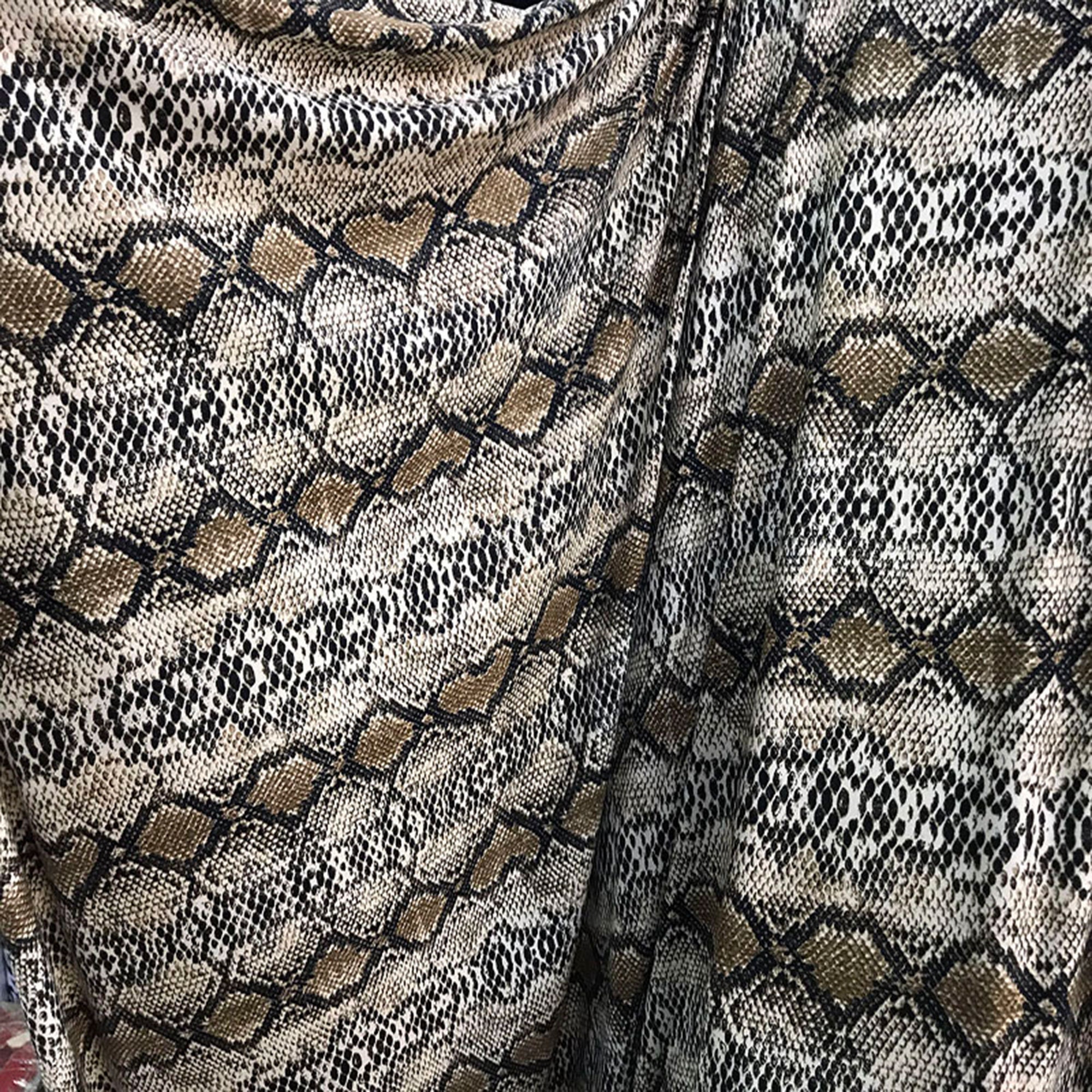 Snake Skin Fabric by Yard Snake Print Stretchy Fabric Overlay for ...