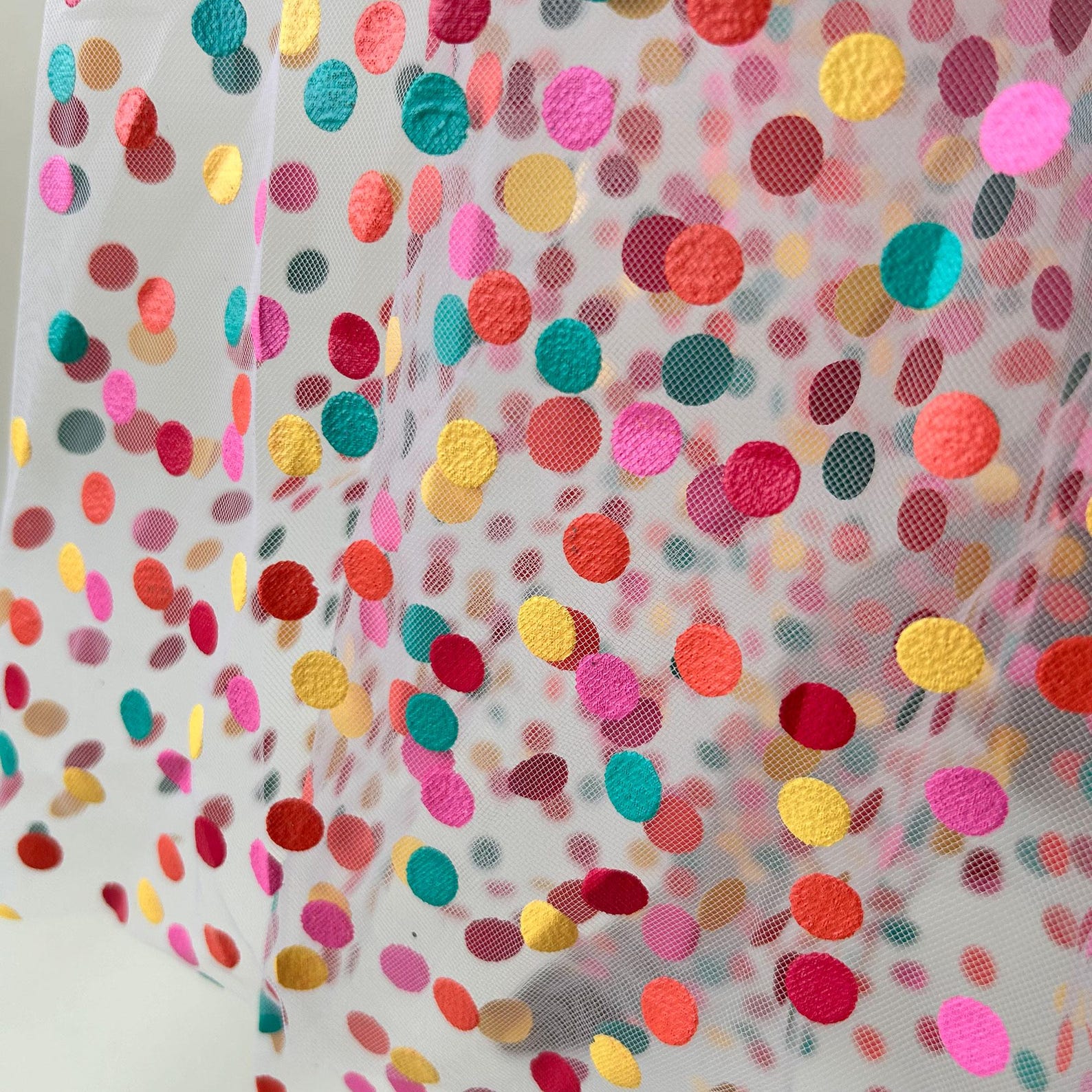 Colorful Spot Lace Fabric Dot Pattern Soft Lace Tulle Overlay for ...