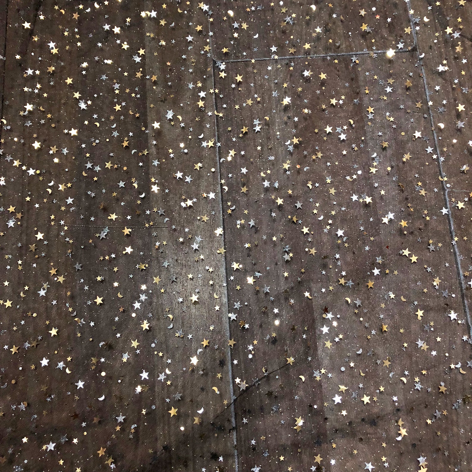 Shine Starry Lace Mesh Glittering Star Lace Fabric for Lyrical | Etsy