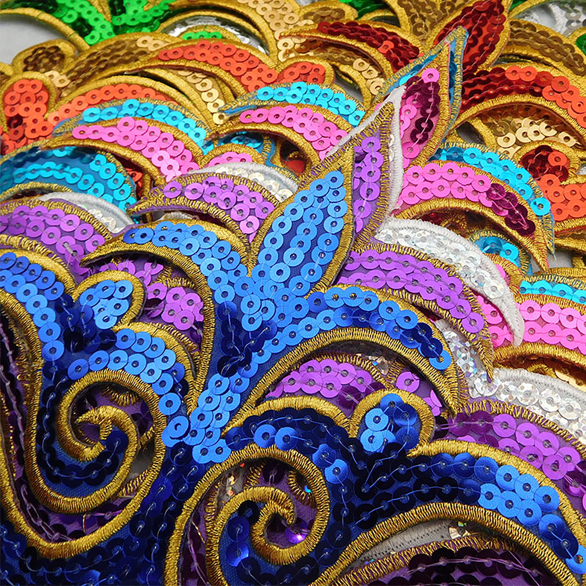 Bling Sequin Applique Dance Costumes Patch Iron on Applique Garment ...