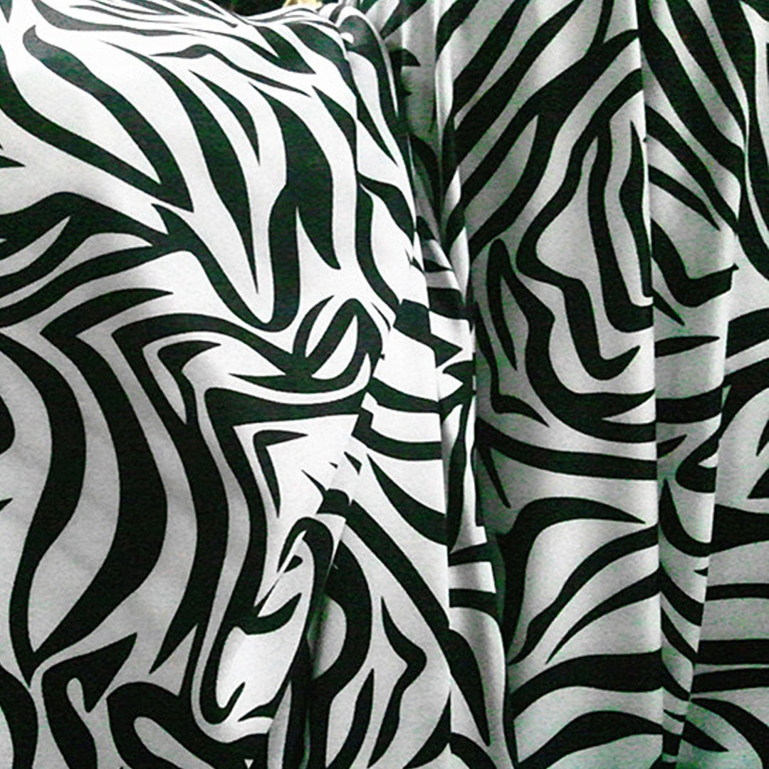 Zebra Skin Pattern Fabric by Yard Zebra Print Stretchy Fabric Overlay ...