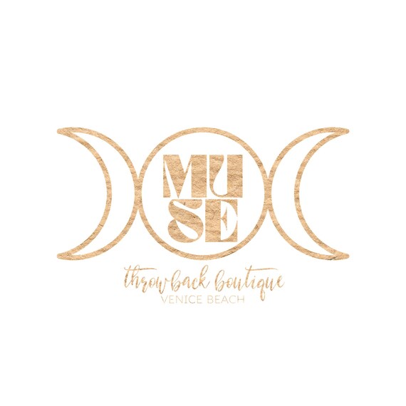 Boho retro moon logo bohemian spiritual logo design vintage | Etsy