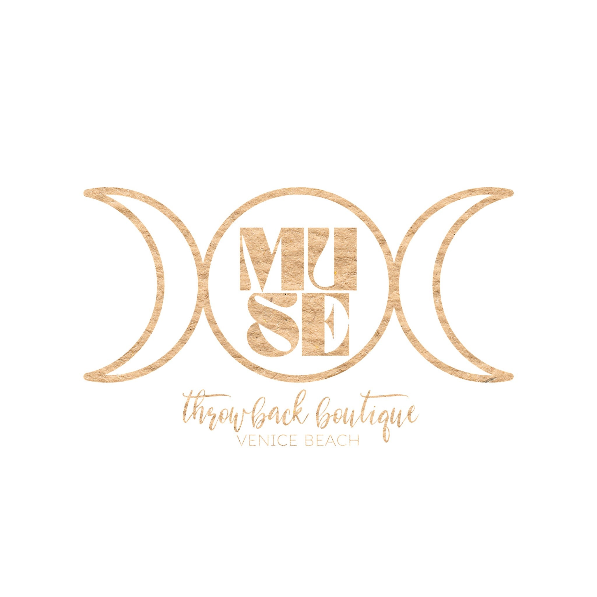 Boho Retro Moon Logo Bohemian Spiritual Logo Design Vintage Chic - Etsy