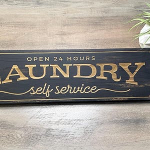 Rustic Farmhouse Sign Laundry Room Wall Decor Self Service - Etsy